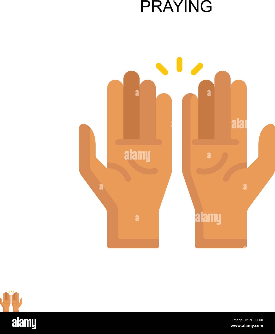 Praying Simple vector icon. Illustration symbol design template for web ...