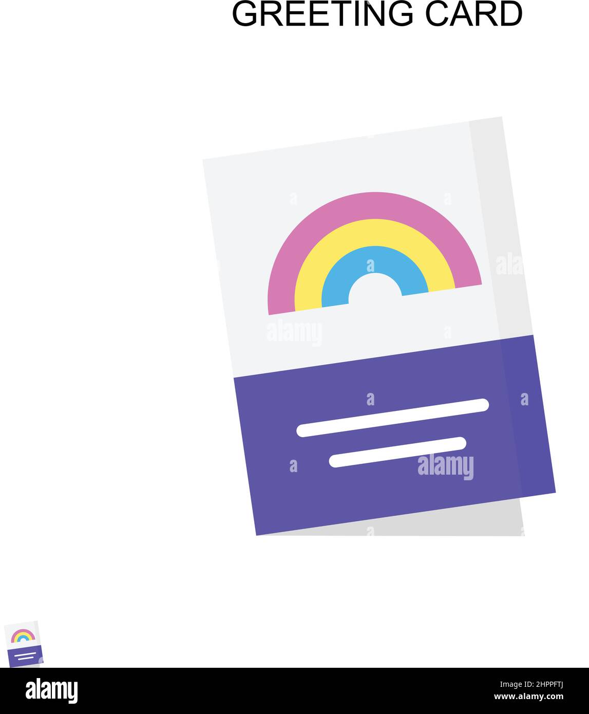 Greeting card Simple vector icon. Illustration symbol design template ...