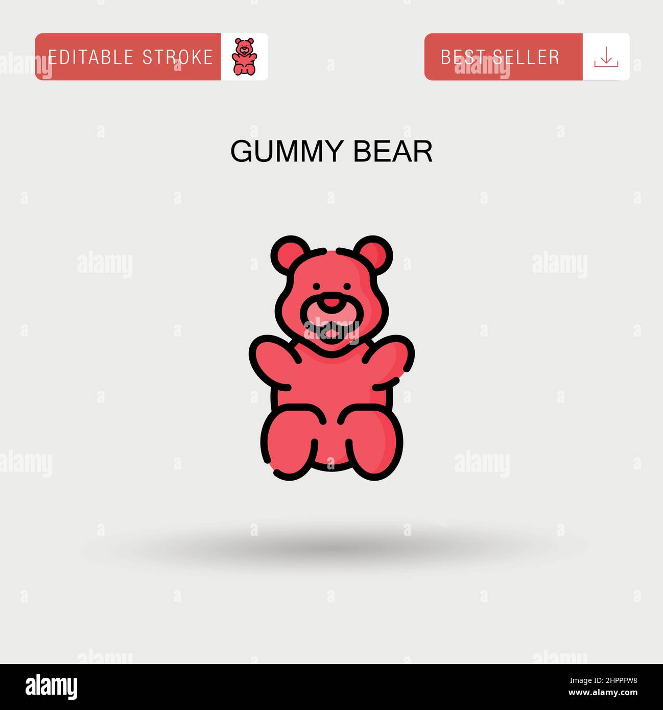 Gummy bear candy background Stock Vector Images - Alamy