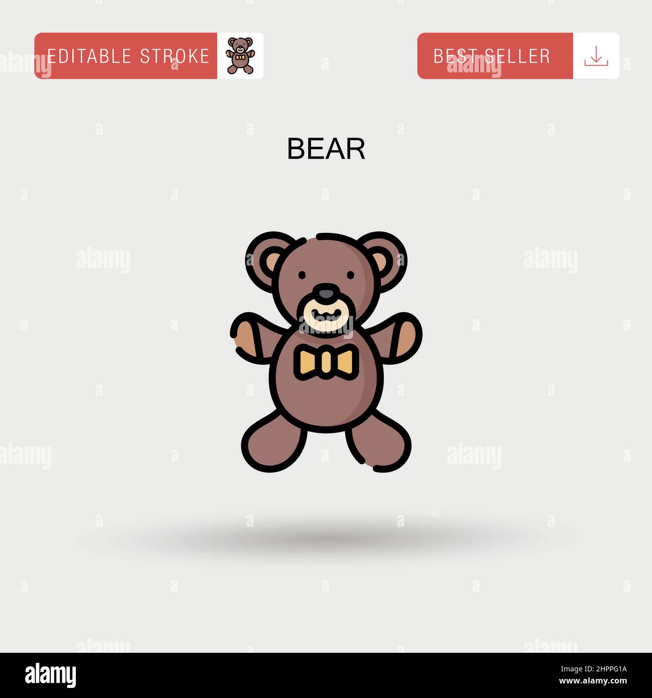 Bear Simple vector icon Stock Vector Image & Art - Alamy