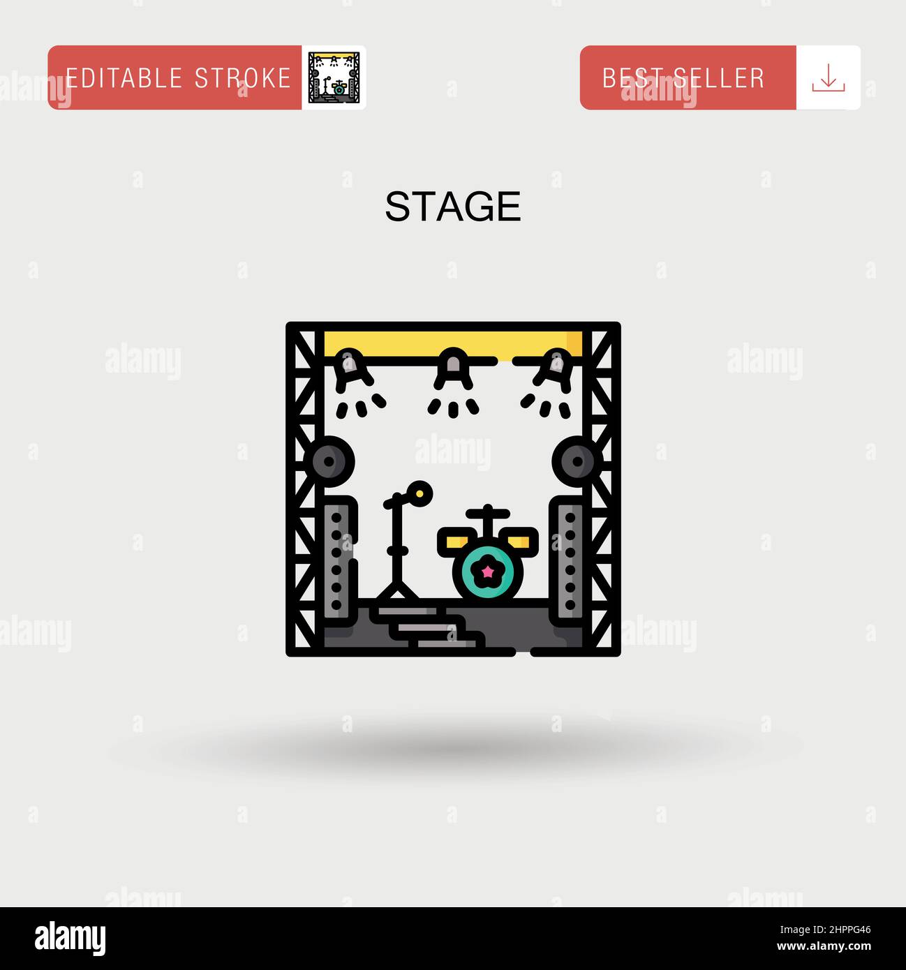 Stage Simple vector icon Stock Vector Image & Art - Alamy
