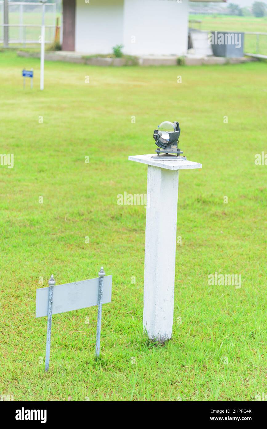 Campbell-Stokes Recorder for recoding data and weather forecast Stock ...