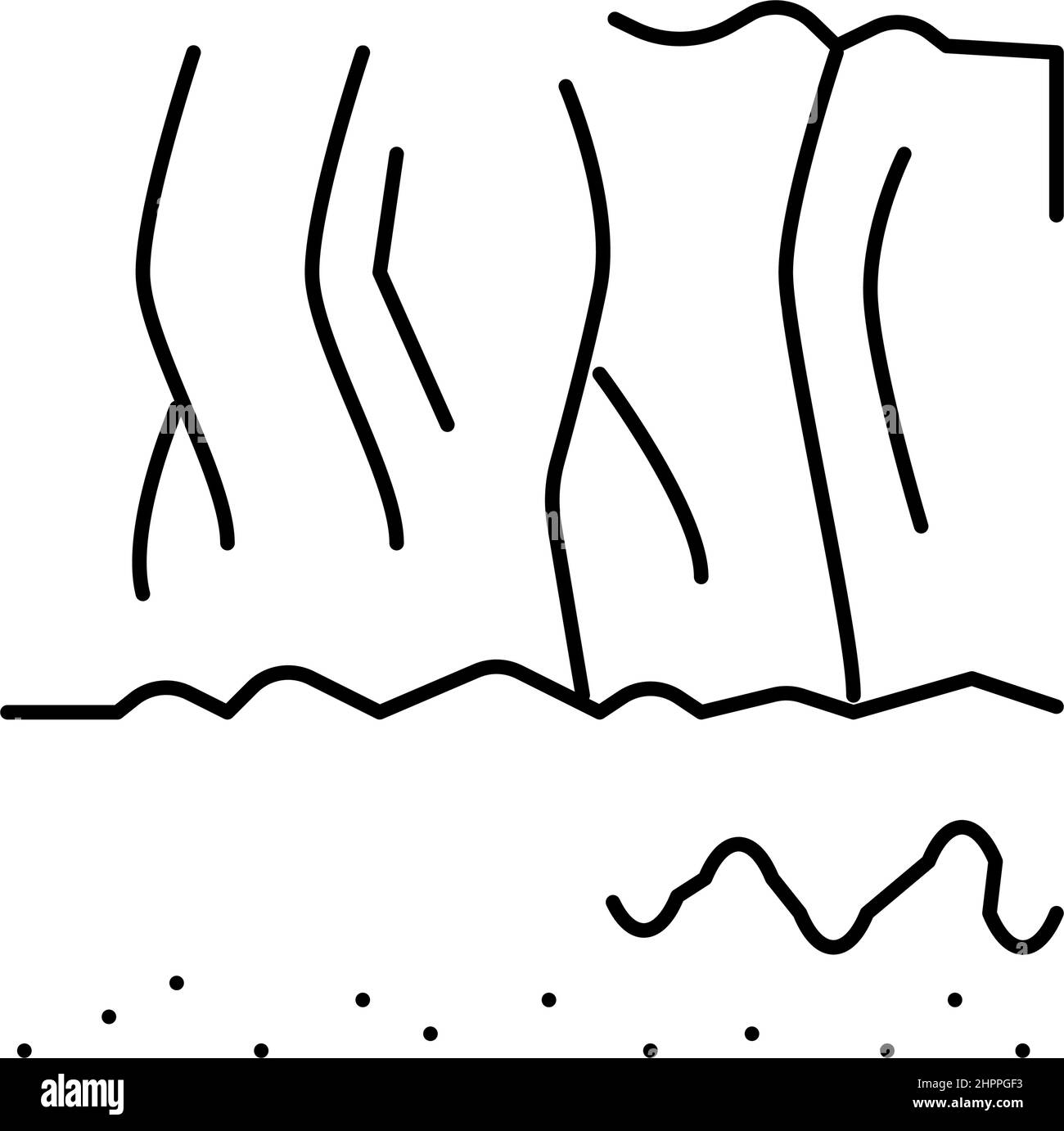 signs of ageing skin line icon vector illustration Stock Vector Image ...