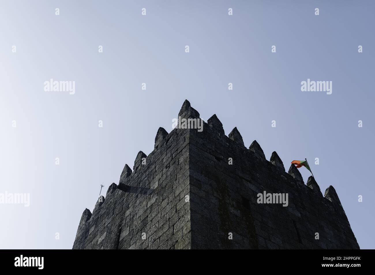 Low angle of an old castle Stock Photo - Alamy
