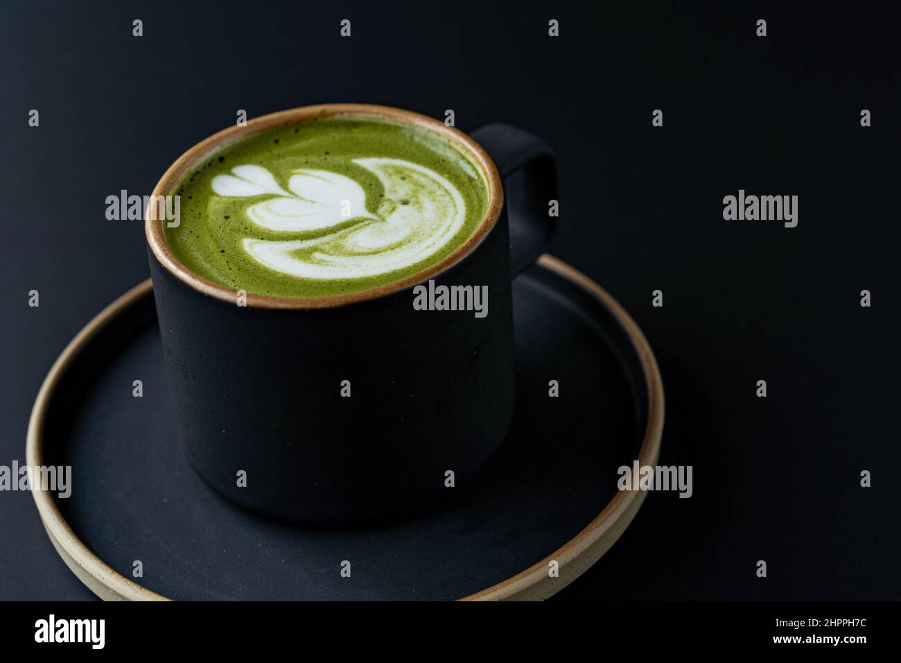 Matcha powder on dark hi-res stock photography and images - Alamy