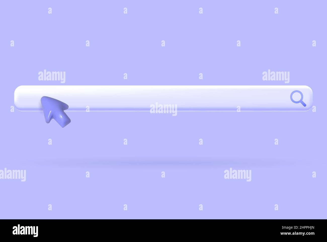 Search bar 3d. Realistic blank browsing line with arrow for modern ...