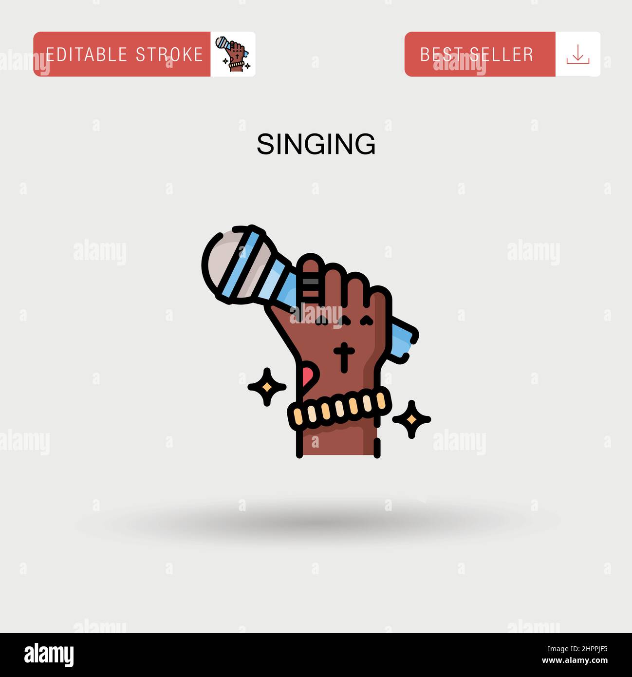 Singing Simple vector icon Stock Vector Image & Art - Alamy