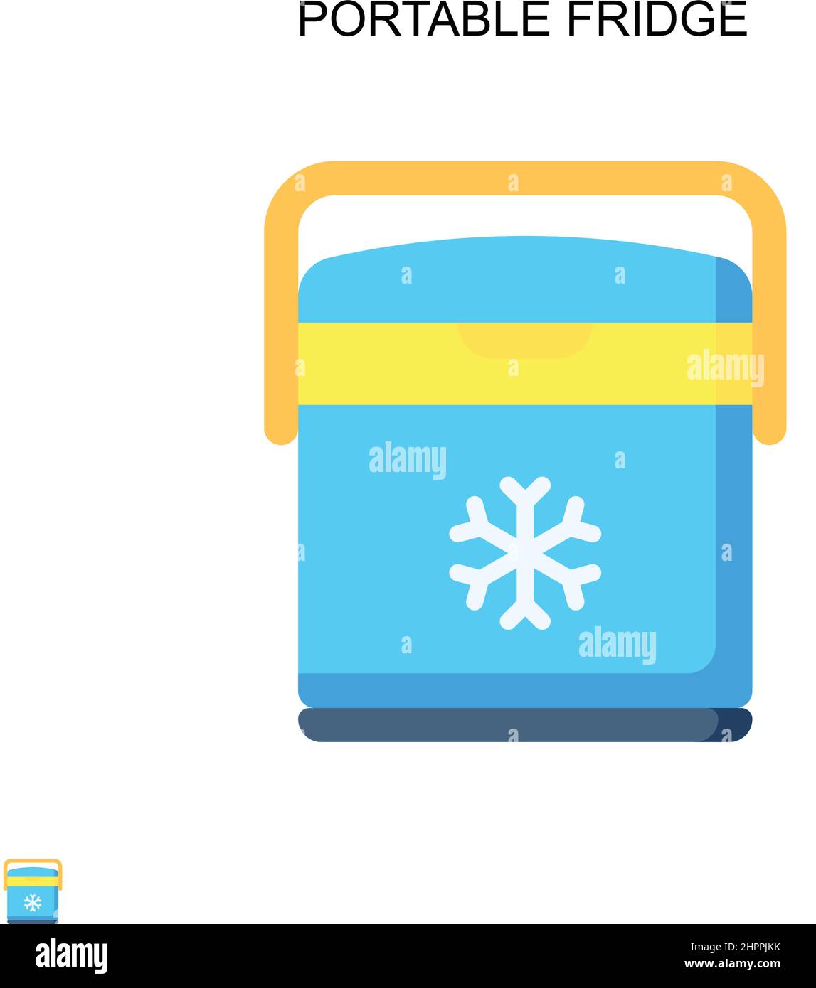 Portable fridge Simple vector icon. Illustration symbol design template ...