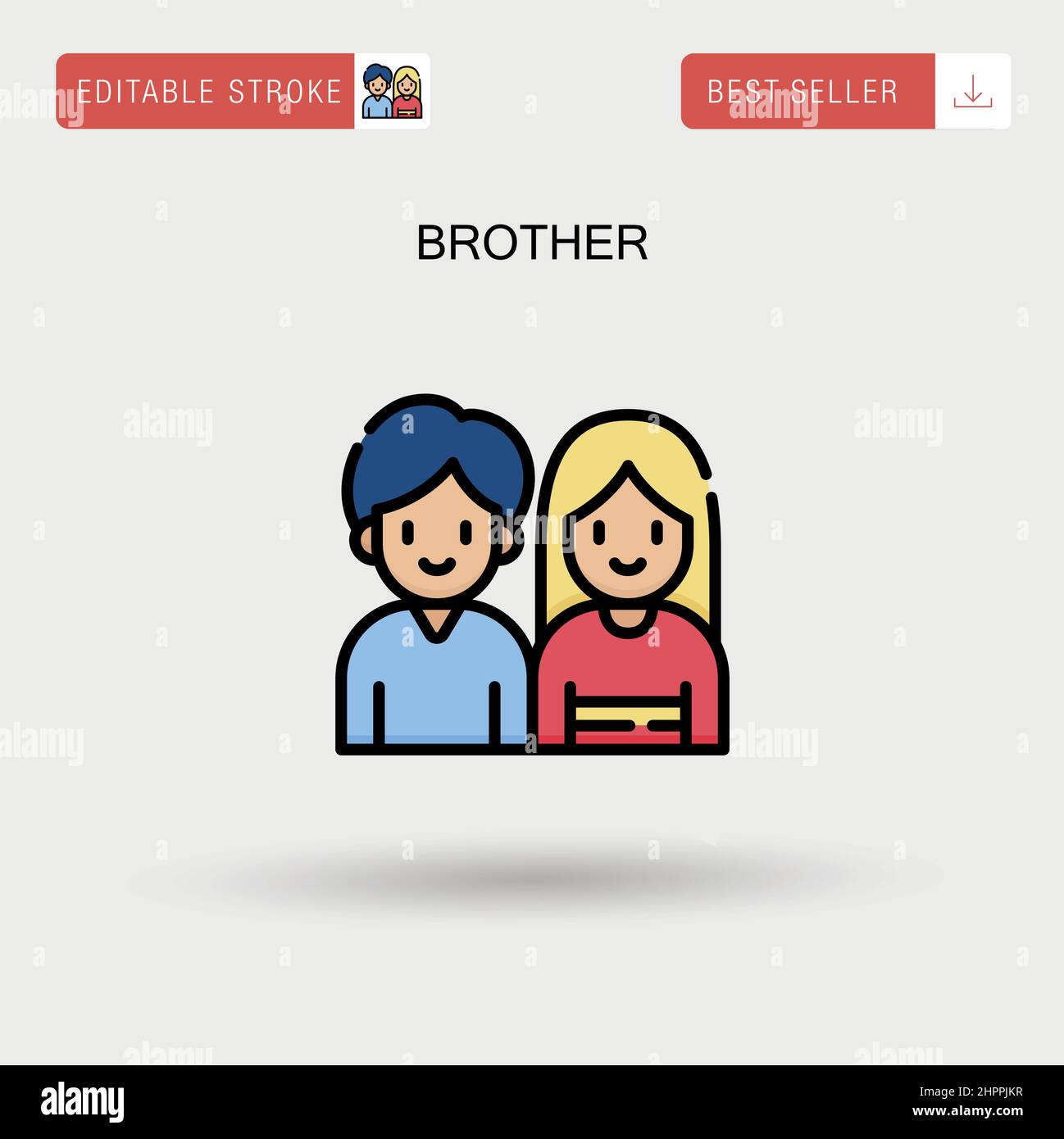 Brother and sister Stock Vector Images - Alamy