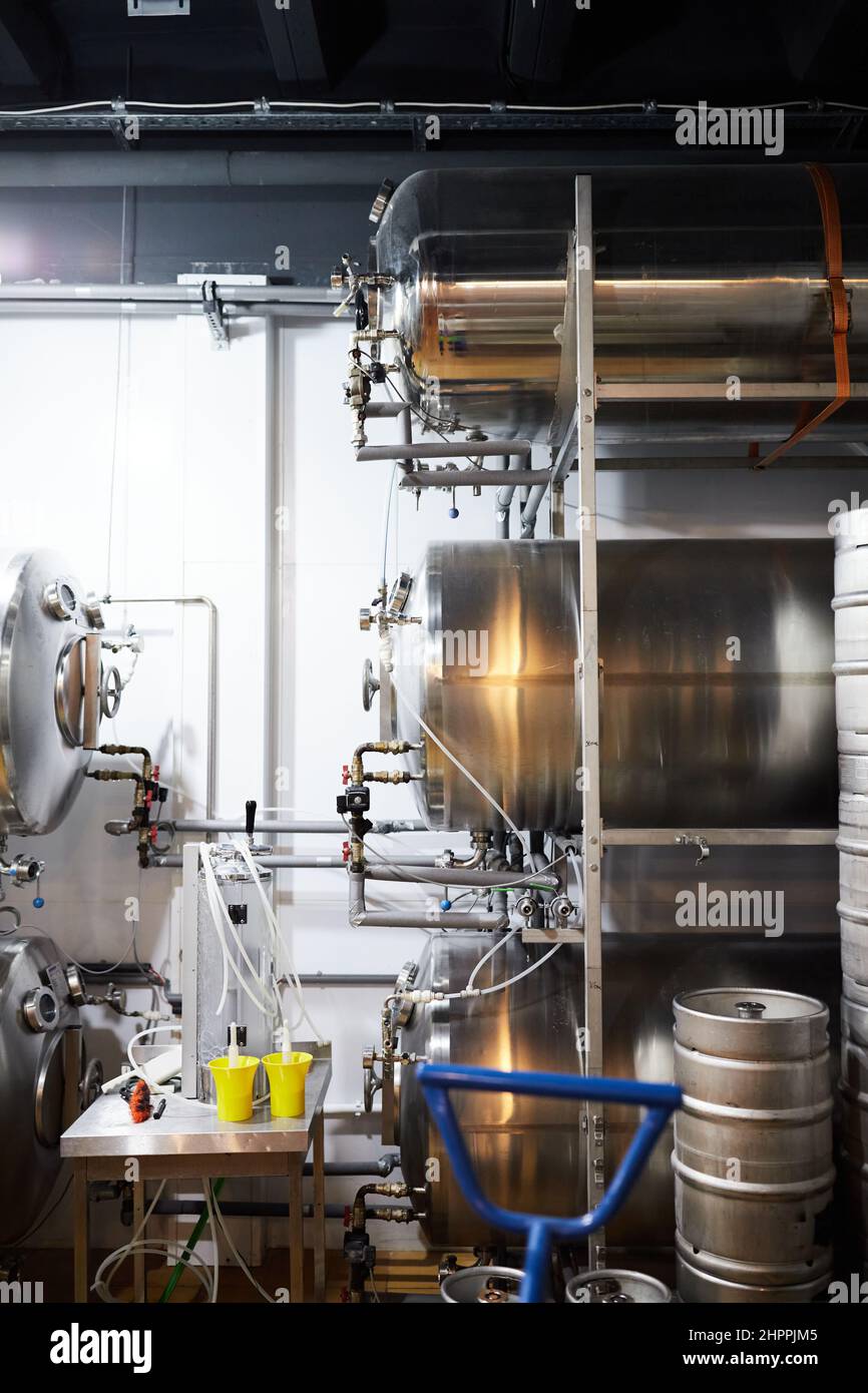 Equipment for the production of handicraft beer. Containers for storage ...