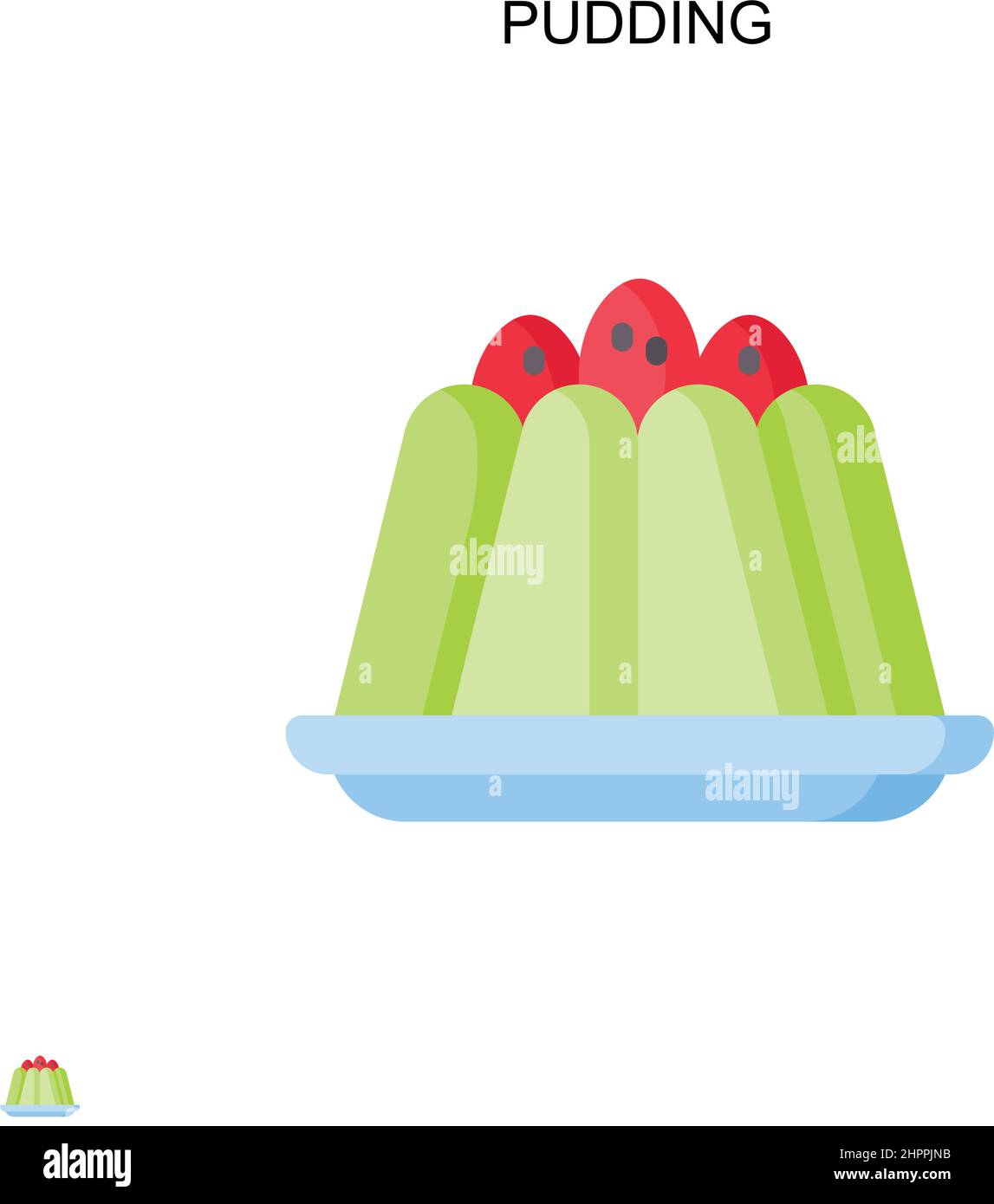 Pudding Simple vector icon. Illustration symbol design template for web ...