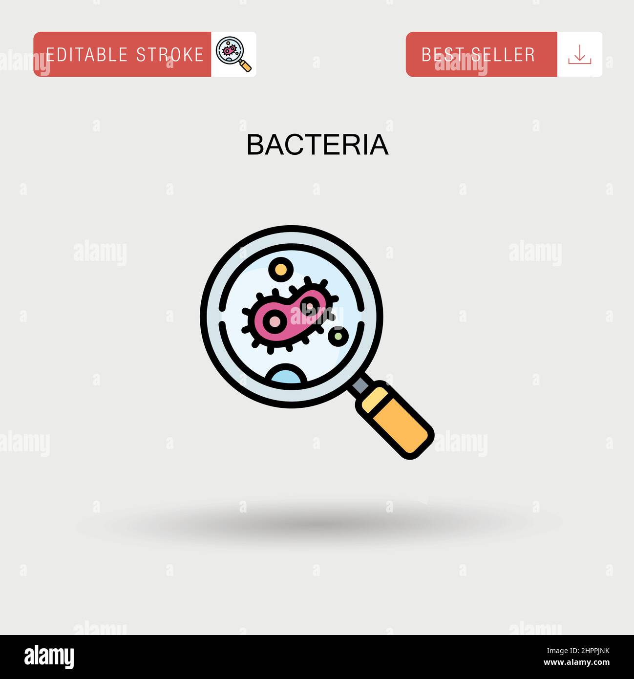 Bacteria Simple vector icon Stock Vector Image & Art - Alamy