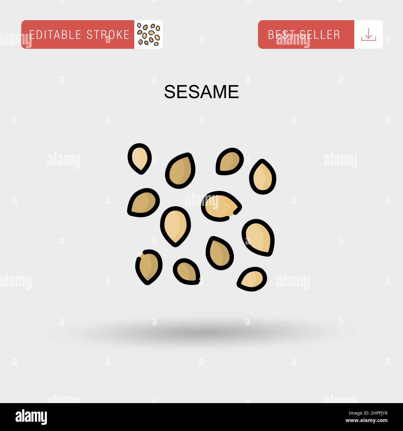 Sesame oil isolated Stock Vector Images - Alamy