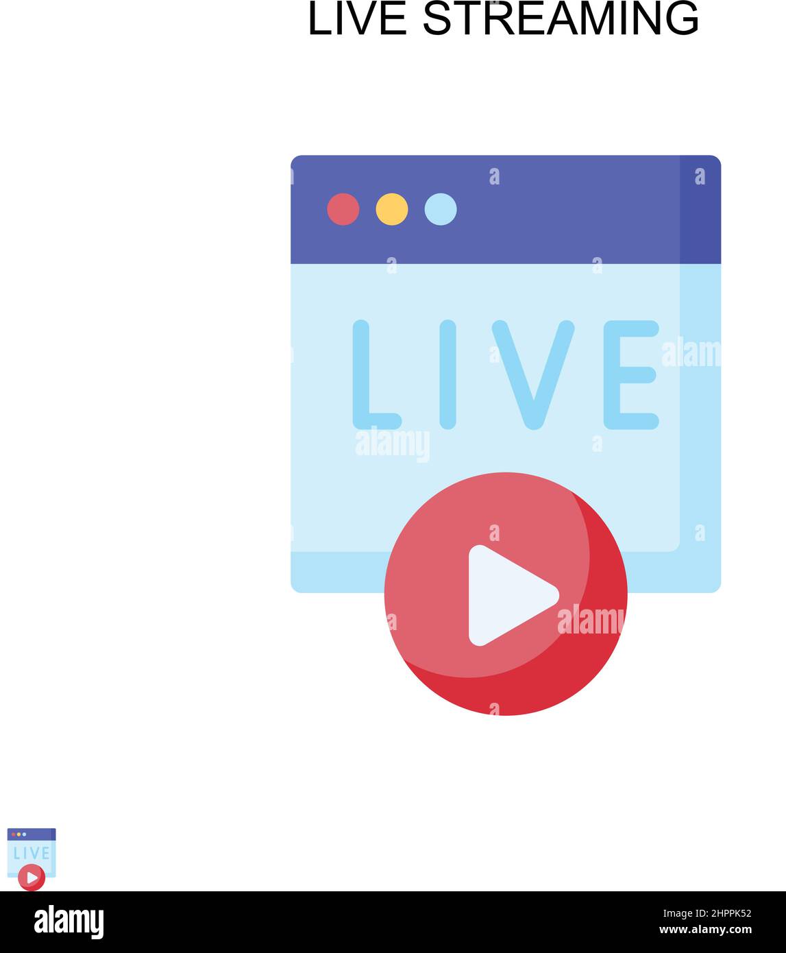 Live streaming Simple vector icon. Illustration symbol design template ...