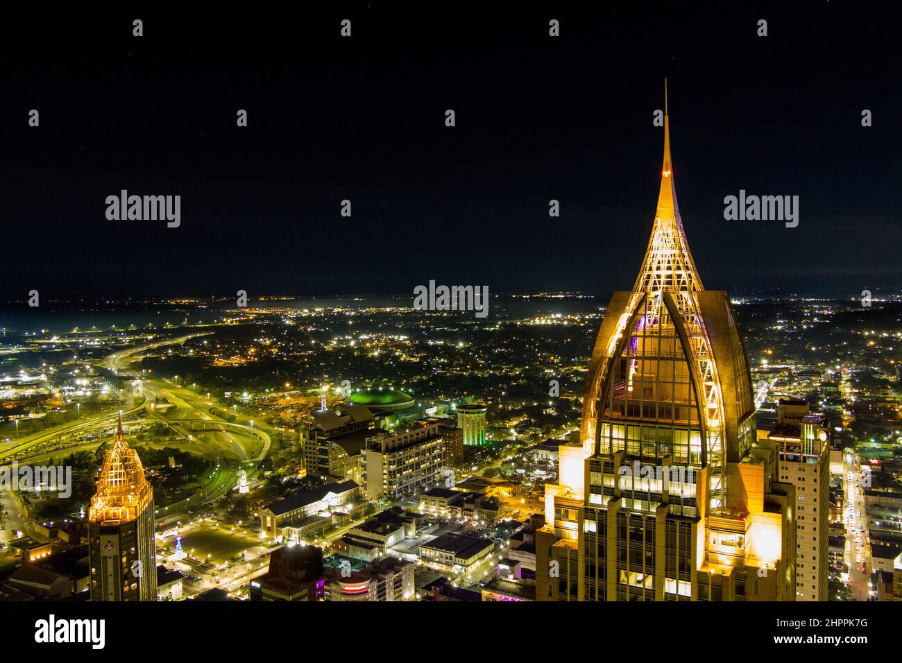 RSA Battle House Tower in downtown Mobile, Alabama Stock Photo - Alamy