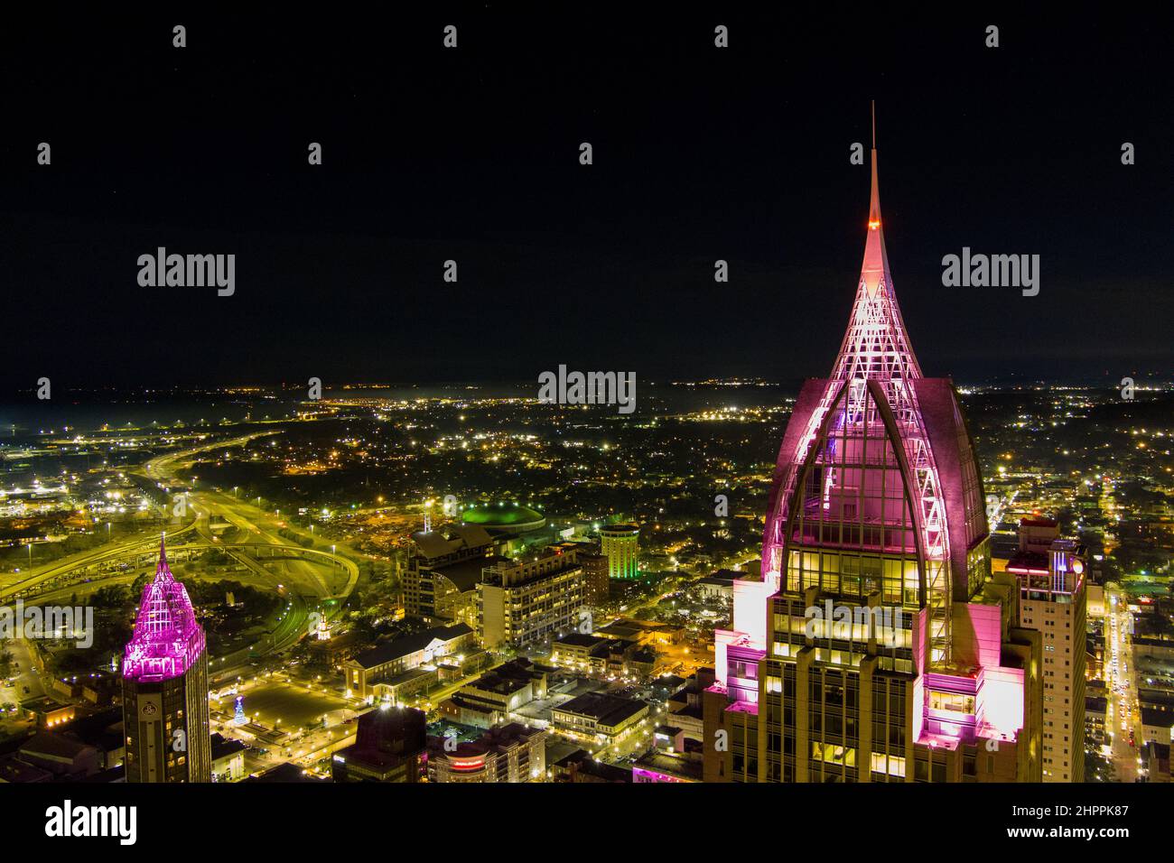 RSA Battle House Tower in downtown Mobile, Alabama Stock Photo - Alamy