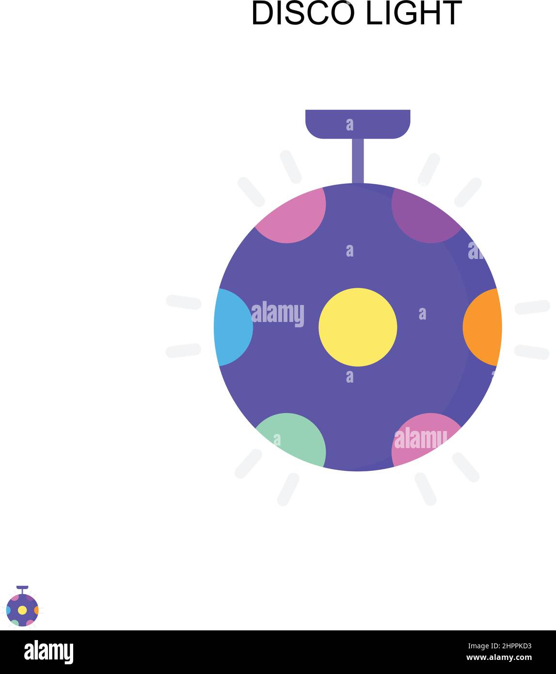 Disco light Simple vector icon. Illustration symbol design template for ...