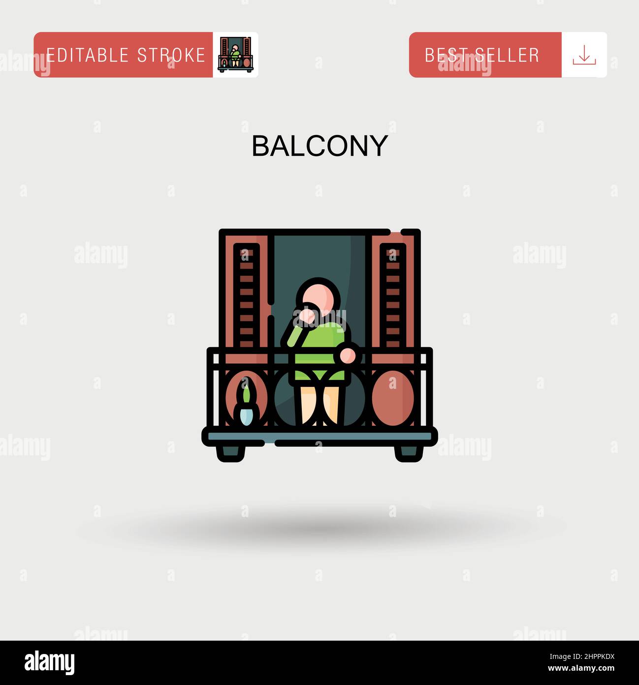 Wood balcony Stock Vector Images - Alamy