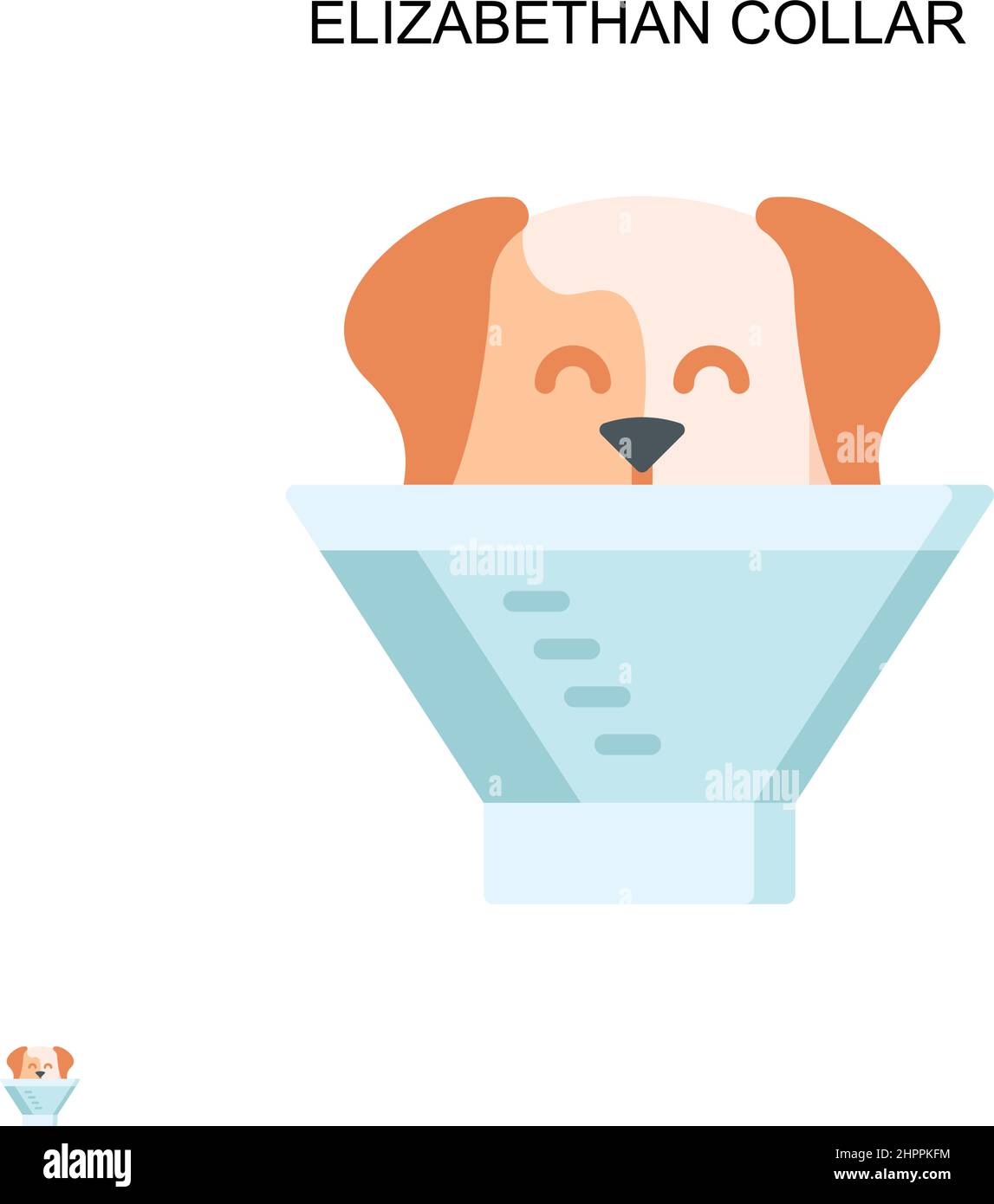 Elizabethan collar Simple vector icon. Illustration symbol design ...