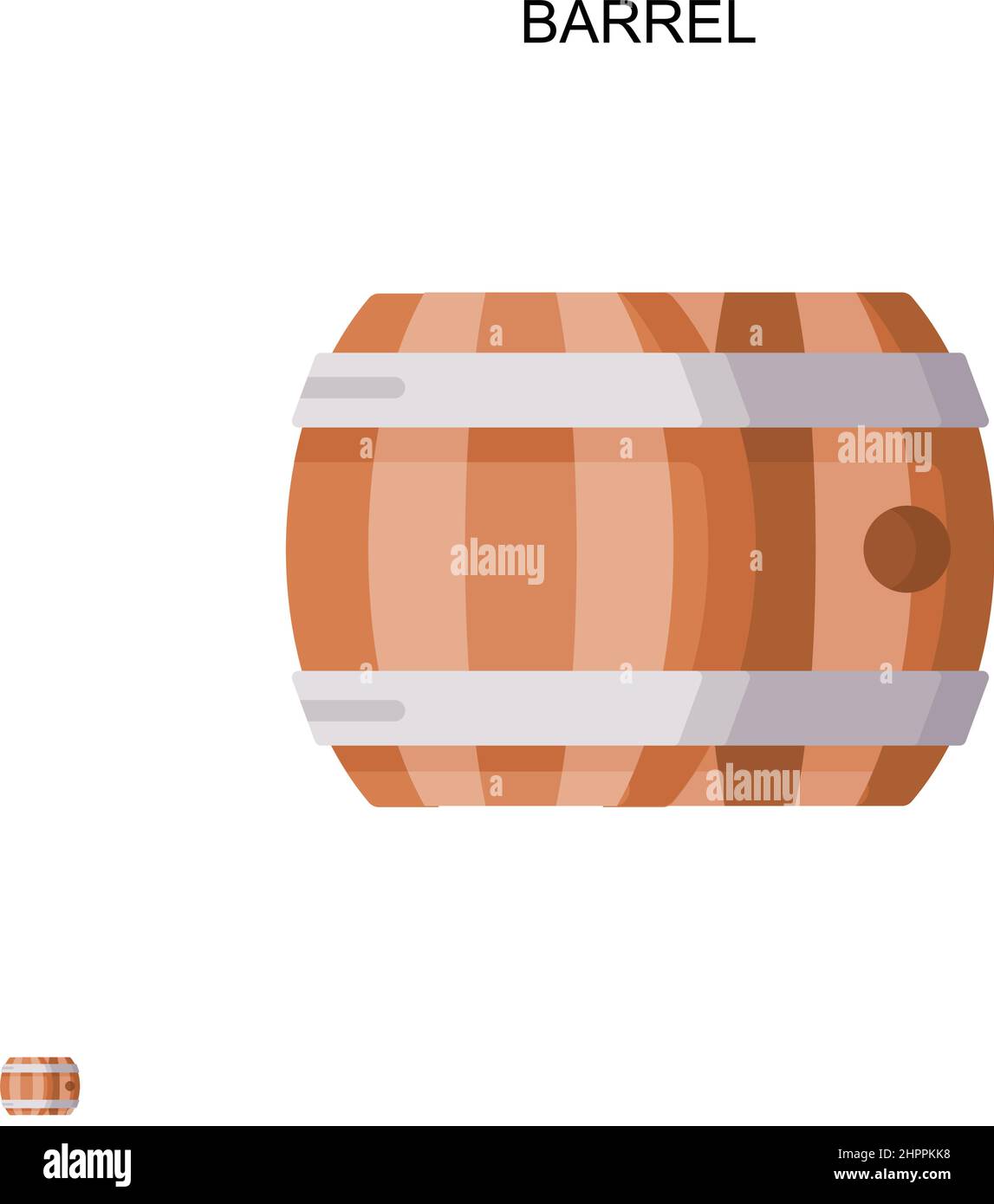 Barrel Simple vector icon. Illustration symbol design template for web ...