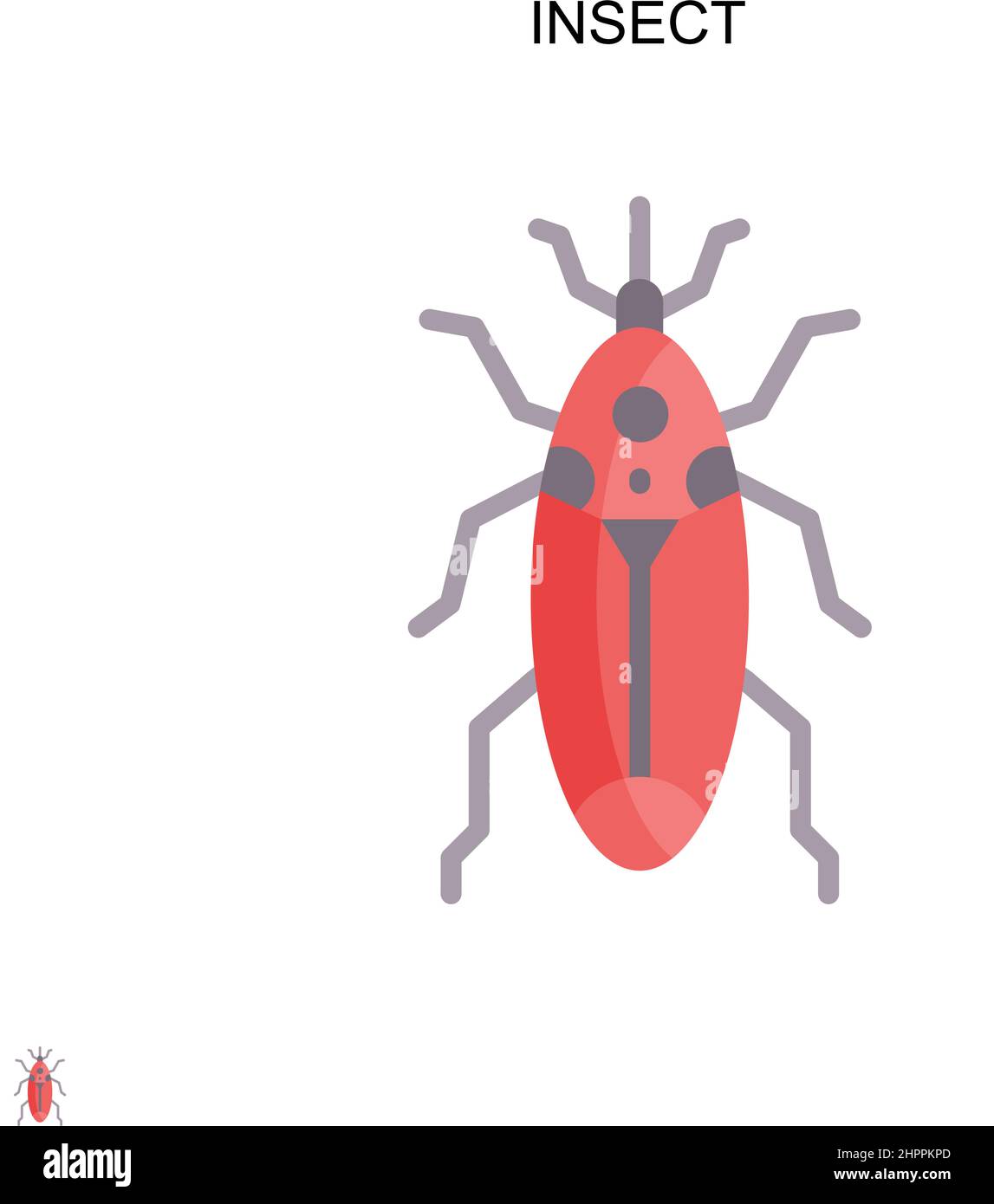 Insect Simple Vector Icon Illustration Symbol Design Template For Web Mobile Ui Element Stock