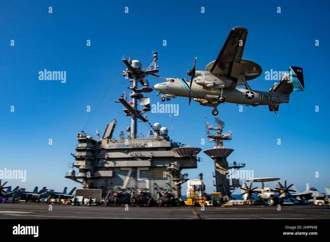 220221-N-DH793-1020 ADRIATIC SEA (Feb. 21, 2022) An E-2D Hawkeye ...