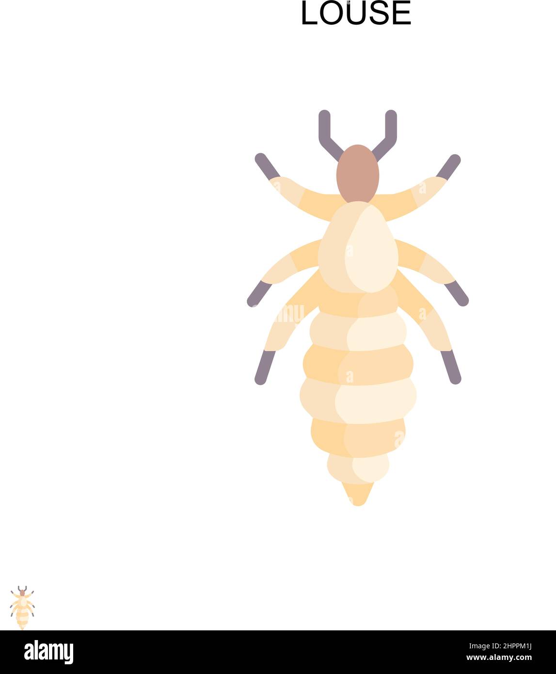 Louse Simple vector icon. Illustration symbol design template for web ...