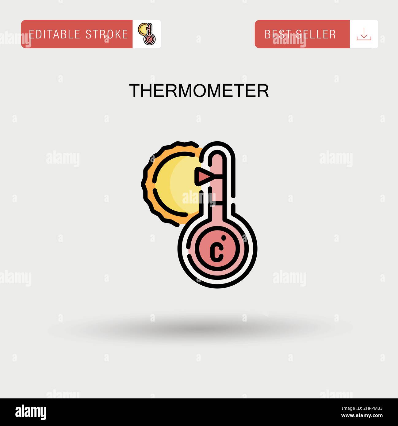 Medical thermometer icon white hi-res stock photography and images - Alamy
