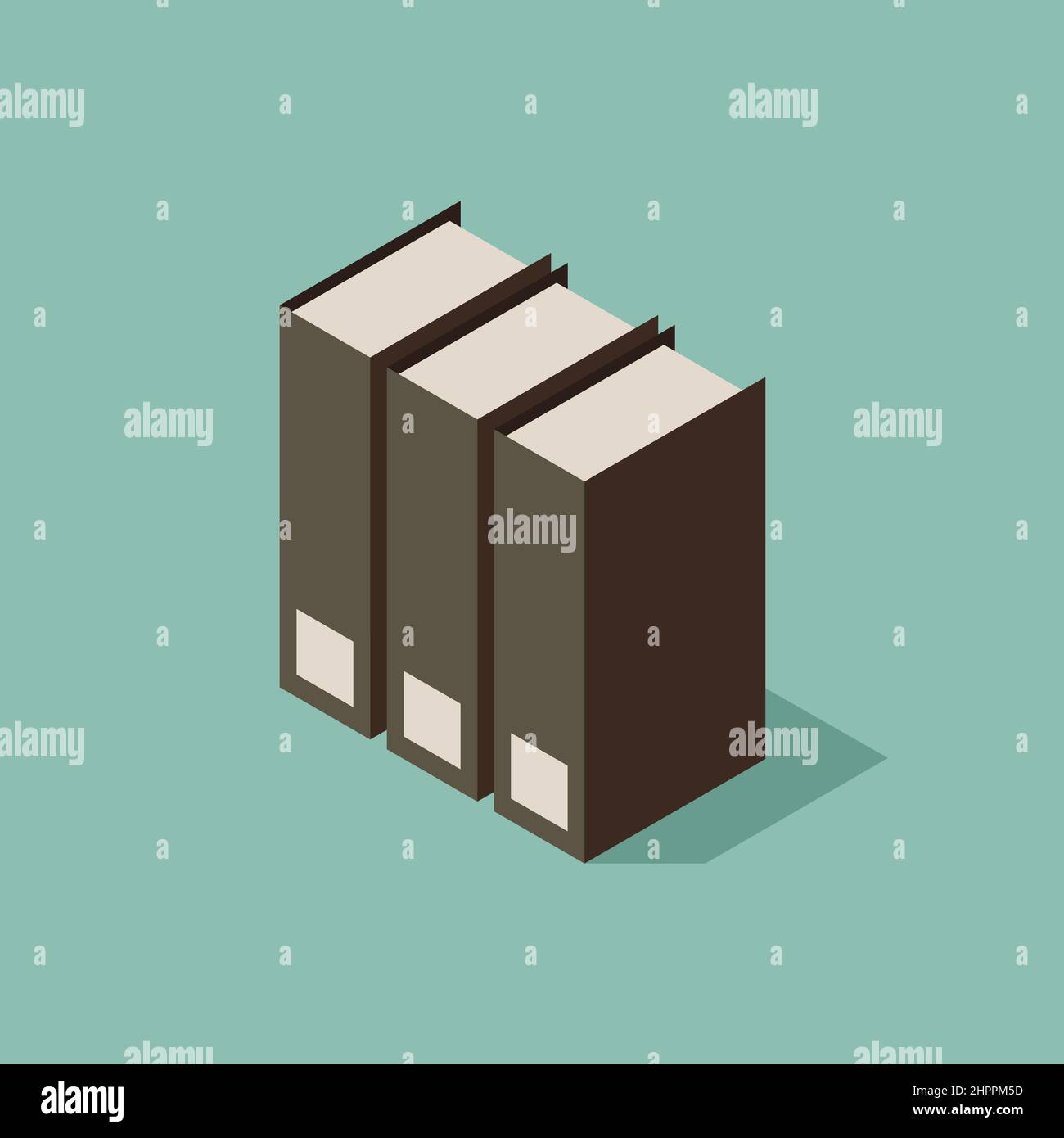 Black folders isometric view. Vector illustration Stock Vector Image ...