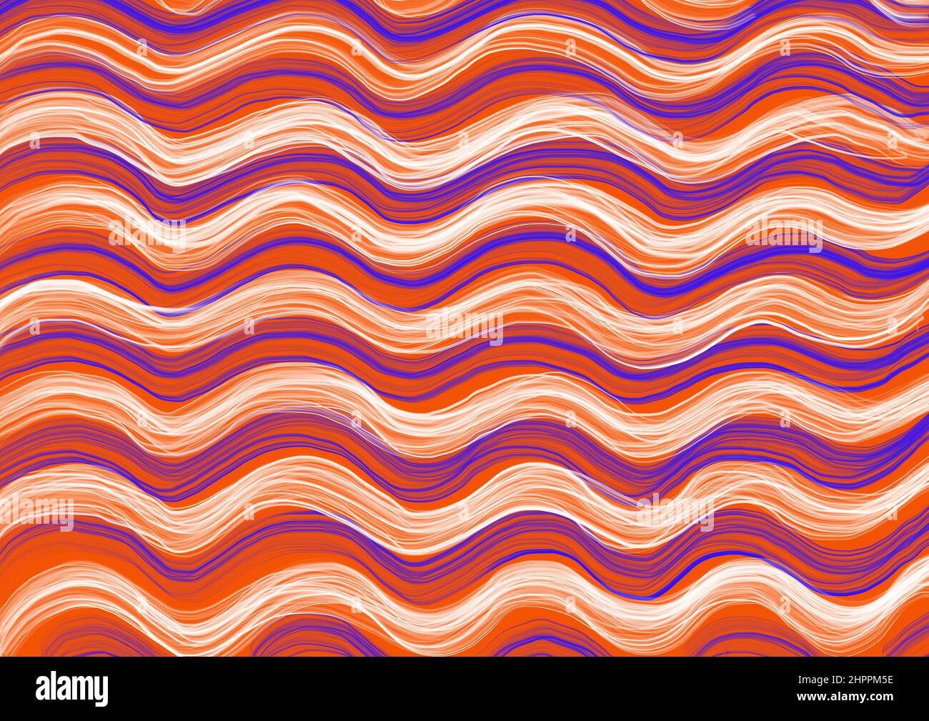 Abstract art background with white, blue and red colors wavy lines ...