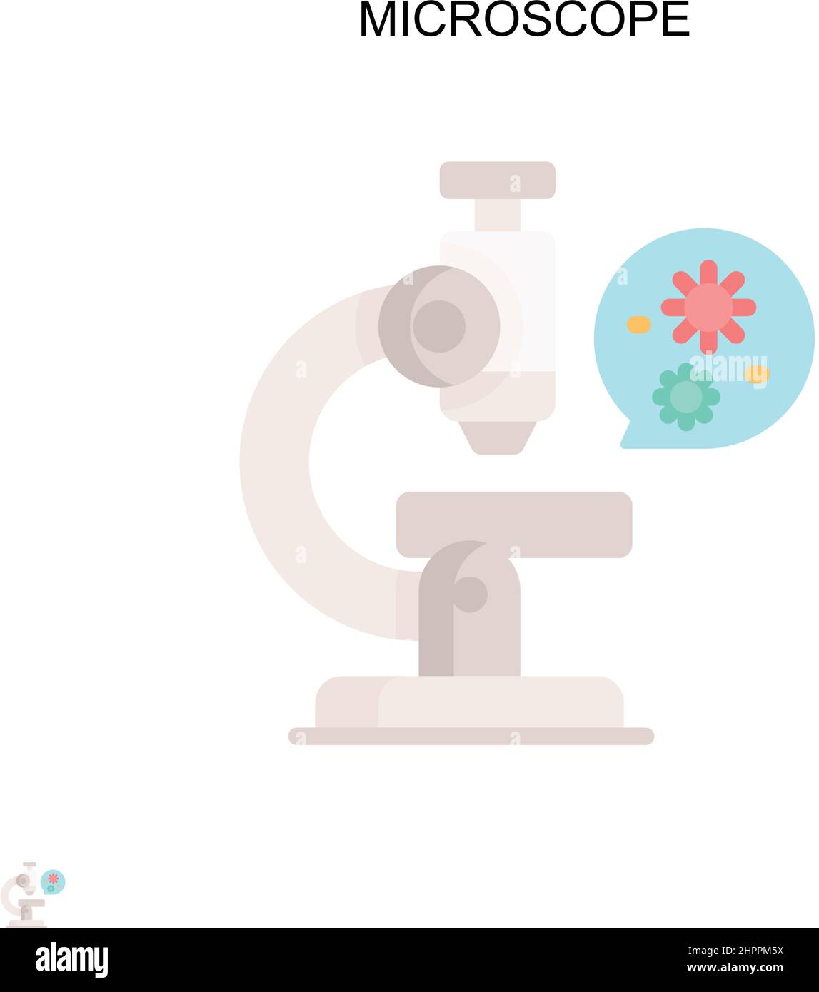 Microscope lab icon hi-res stock photography and images - Alamy