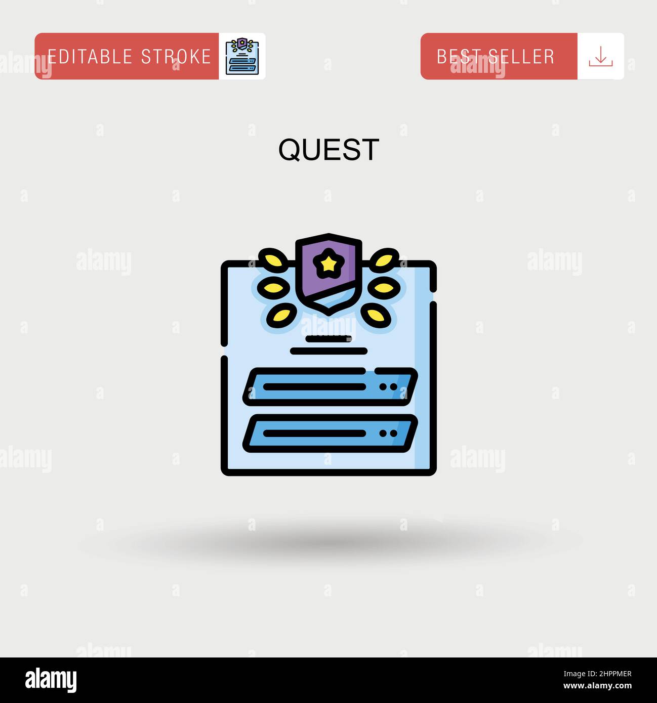 Quest Simple vector icon Stock Vector Image & Art - Alamy