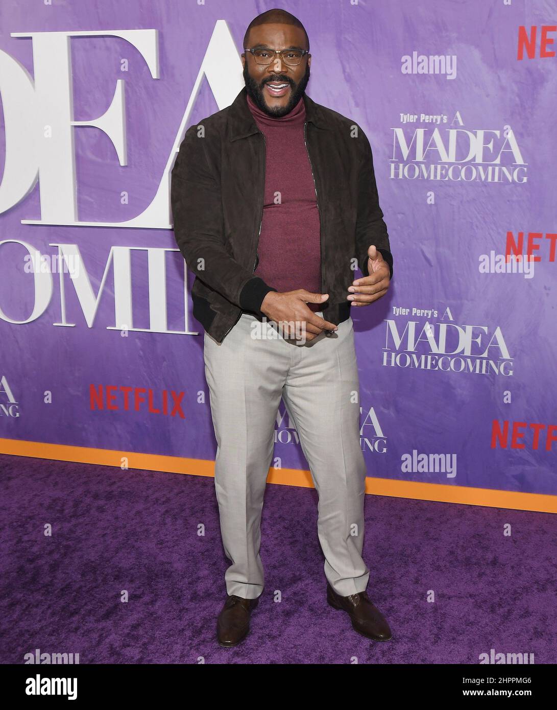 Los Angeles, USA. 22nd Feb, 2022. Tyler Perry arrives at the World ...