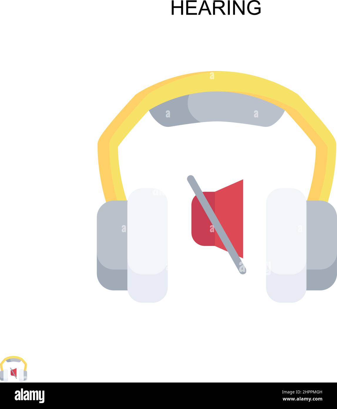 Hearing Simple vector icon. Illustration symbol design template for web ...