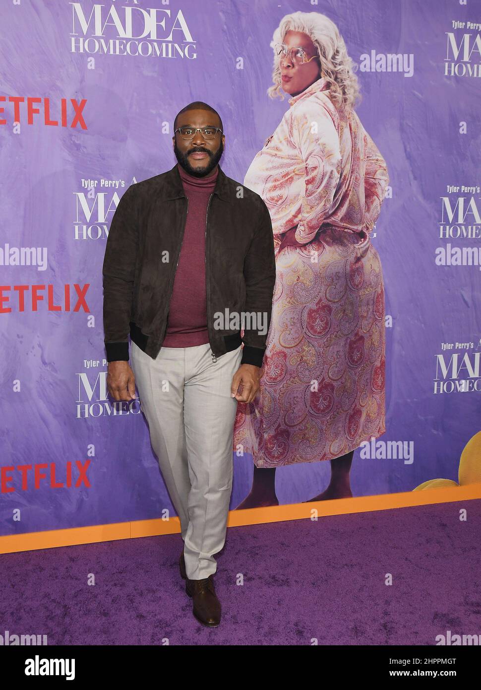 Los Angeles, CA, February 22, 2022. Tyler Perry arrives at the World ...