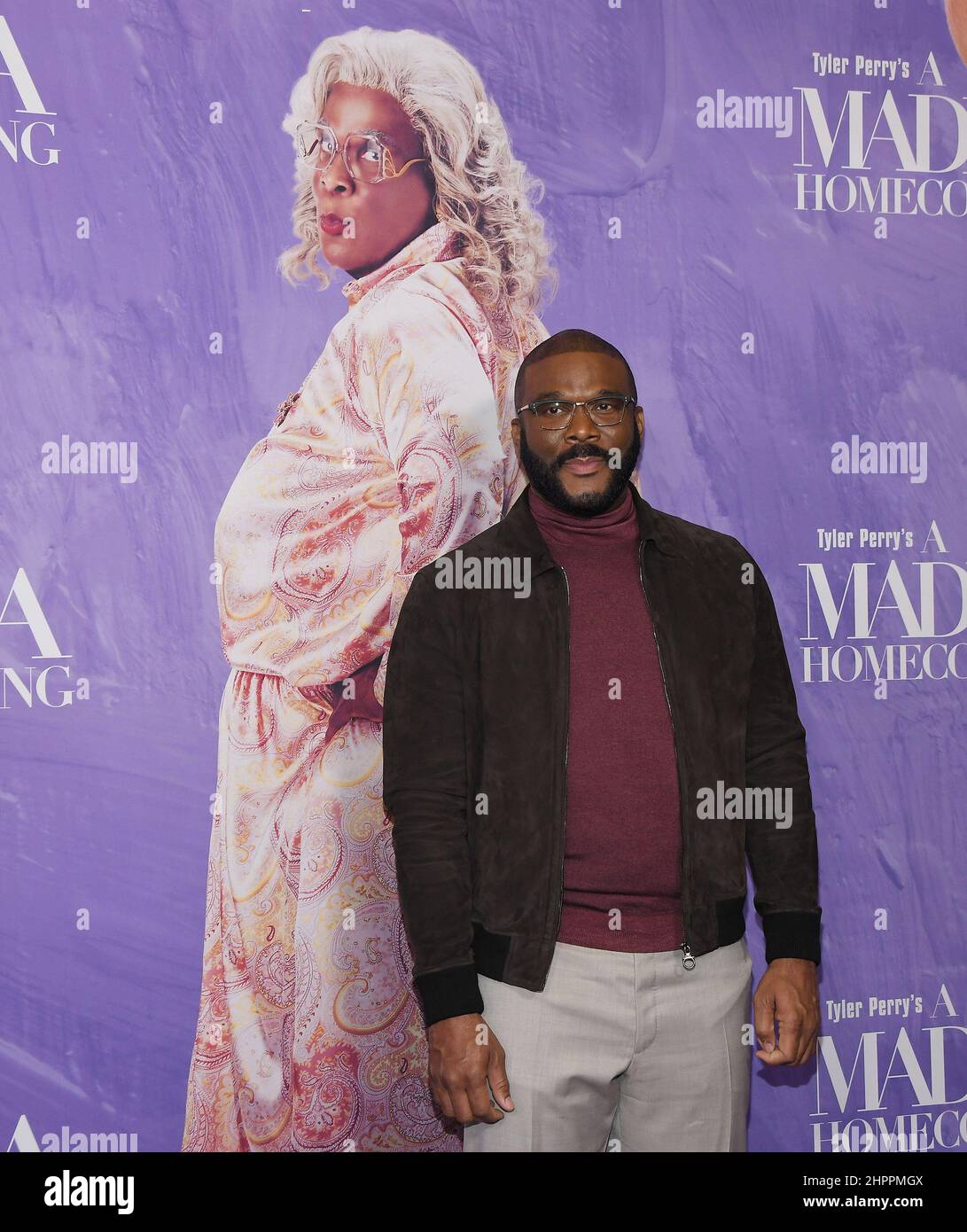 Los Angeles, CA, February 22, 2022. Tyler Perry arrives at the World ...