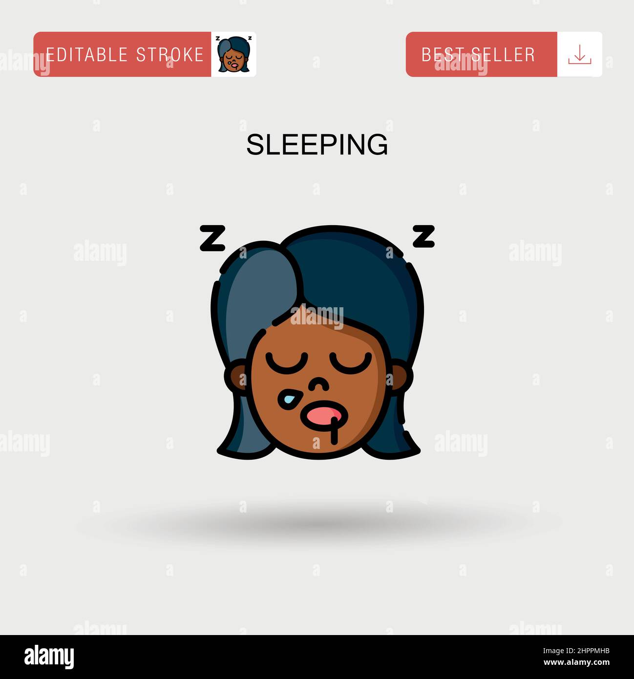 Sleeping Simple vector icon Stock Vector Image & Art - Alamy