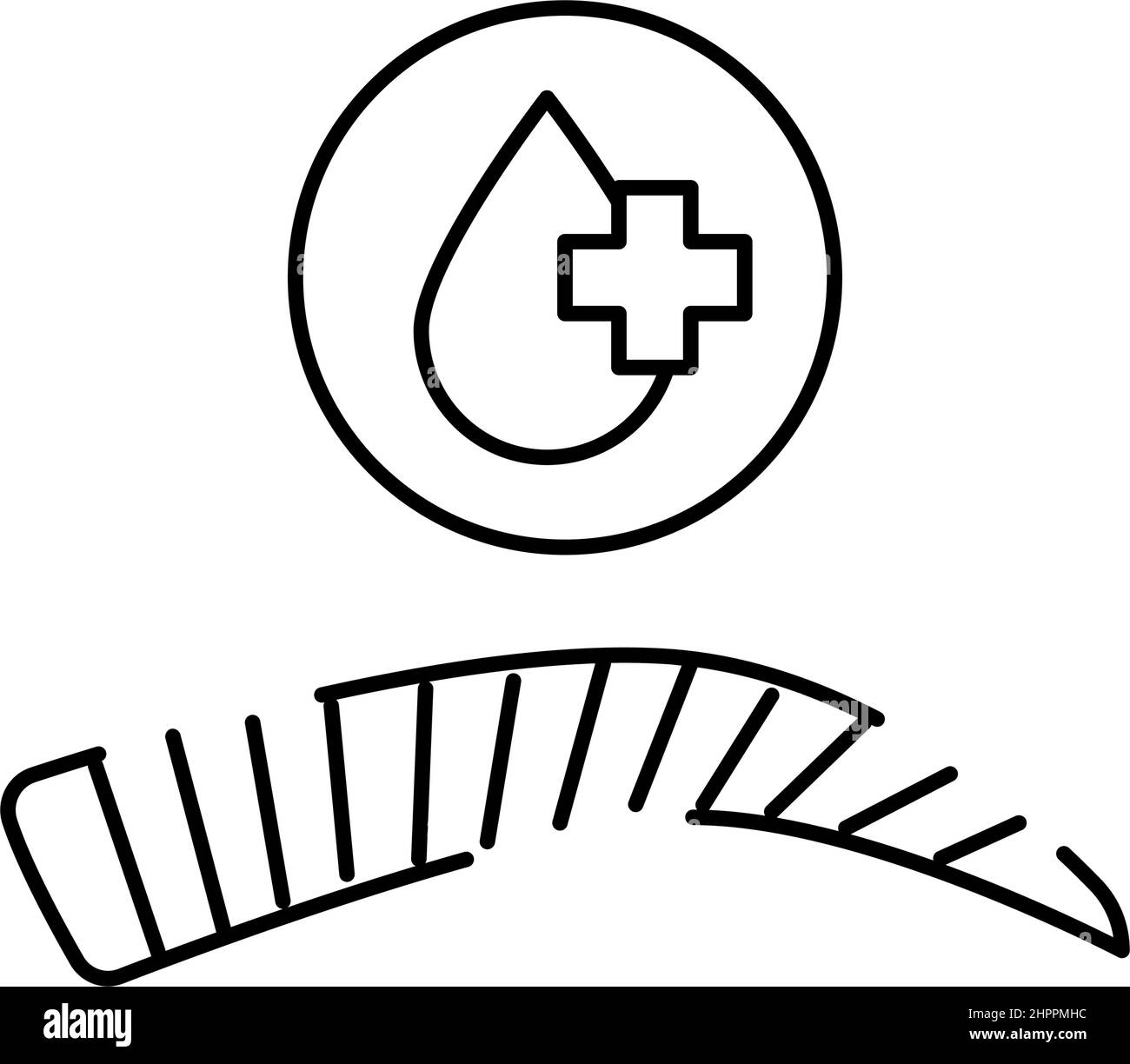 prepare for eyebrow treatment line icon vector illustration Stock ...