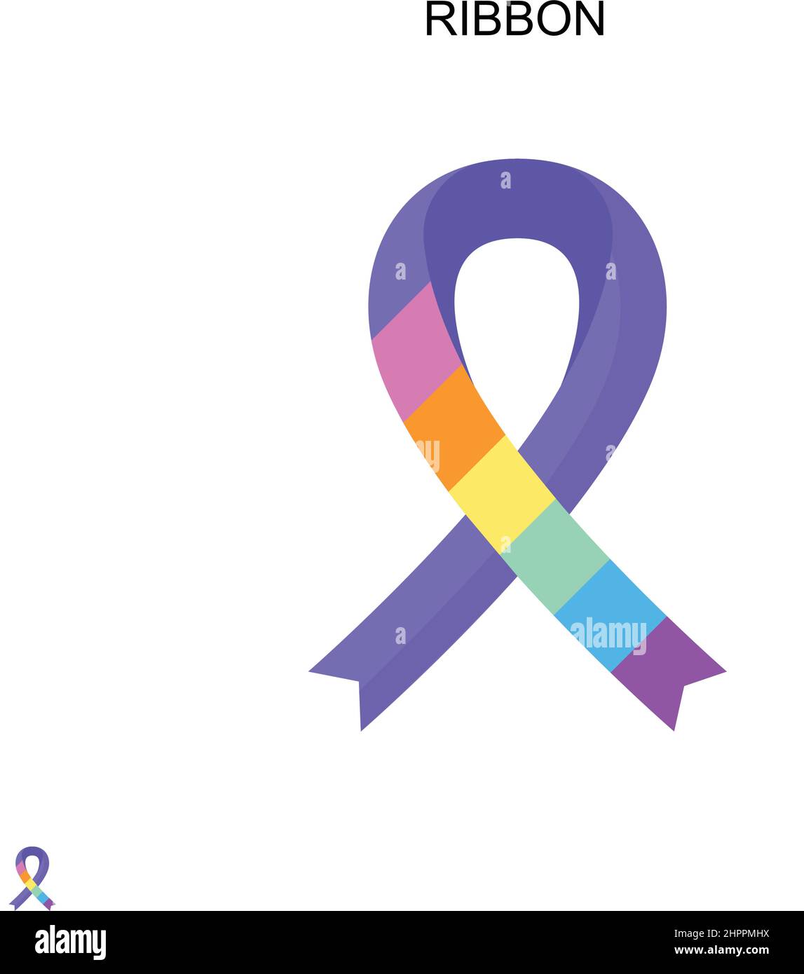 Ribbon Simple vector icon. Illustration symbol design template for web ...