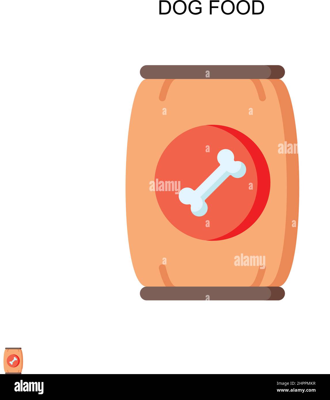 Dog food Simple vector icon. Illustration symbol design template for ...