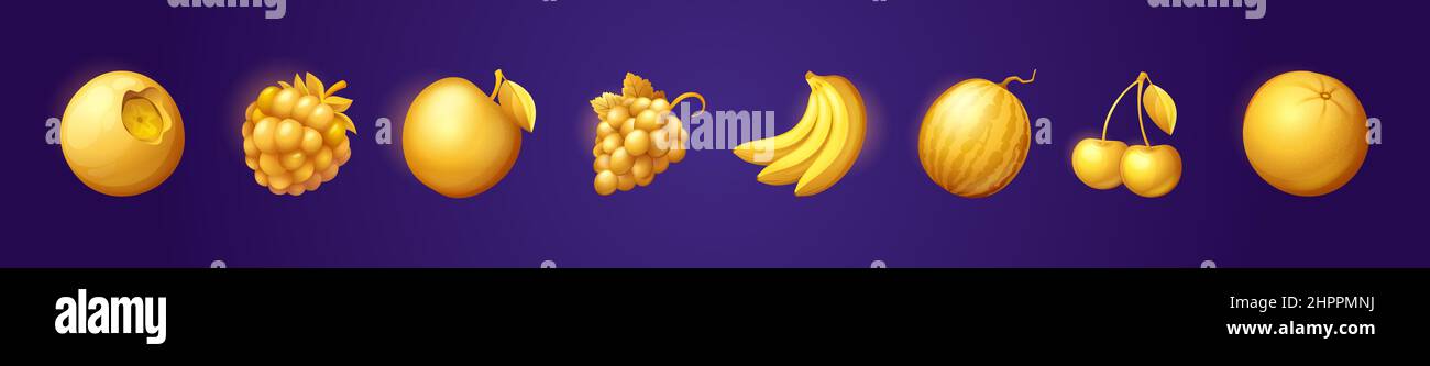 Gold fruits Stock Vector Images - Alamy
