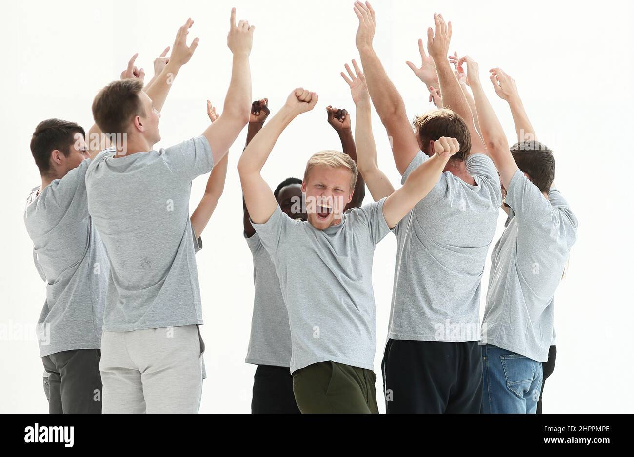 group of diverse young people showing their unity Stock Photo - Alamy