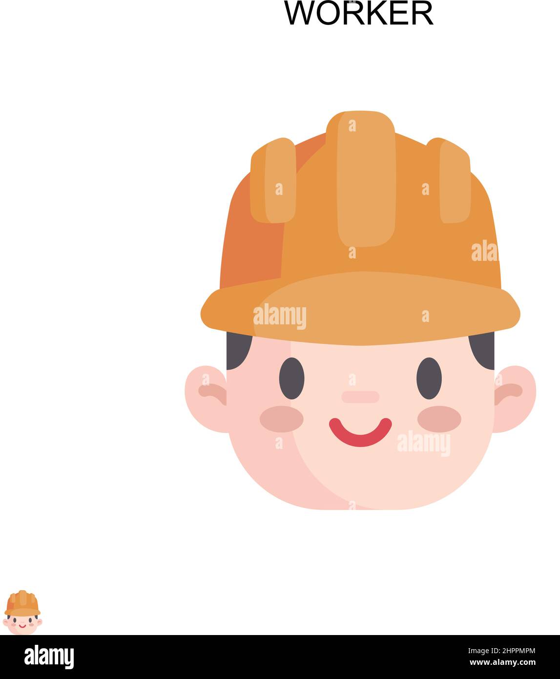 Worker Simple vector icon. Illustration symbol design template for web ...