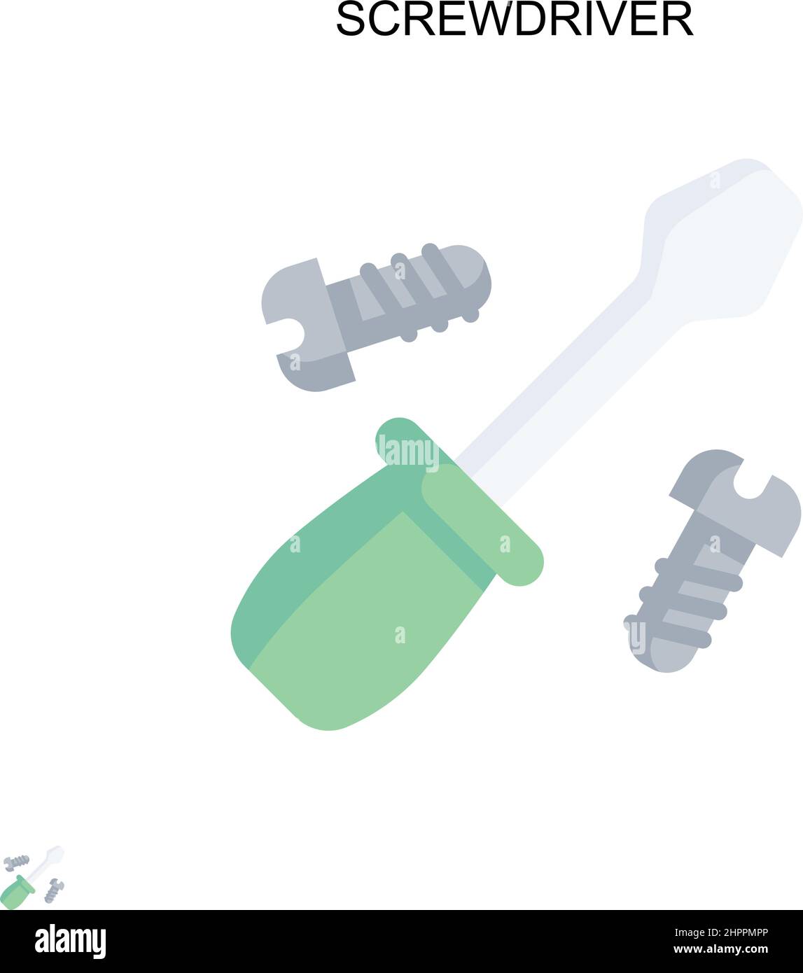 Screwdriver Simple vector icon. Illustration symbol design template for ...