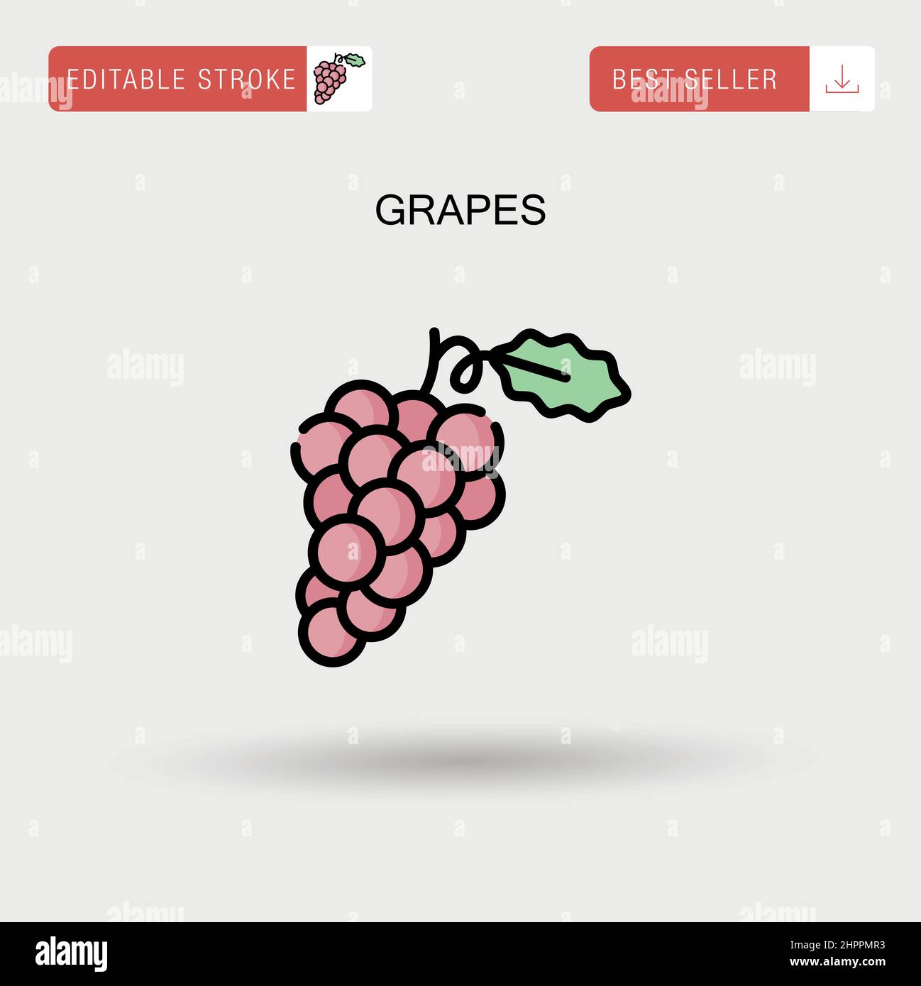 Delicious white wine grapes Stock Vector Images - Alamy