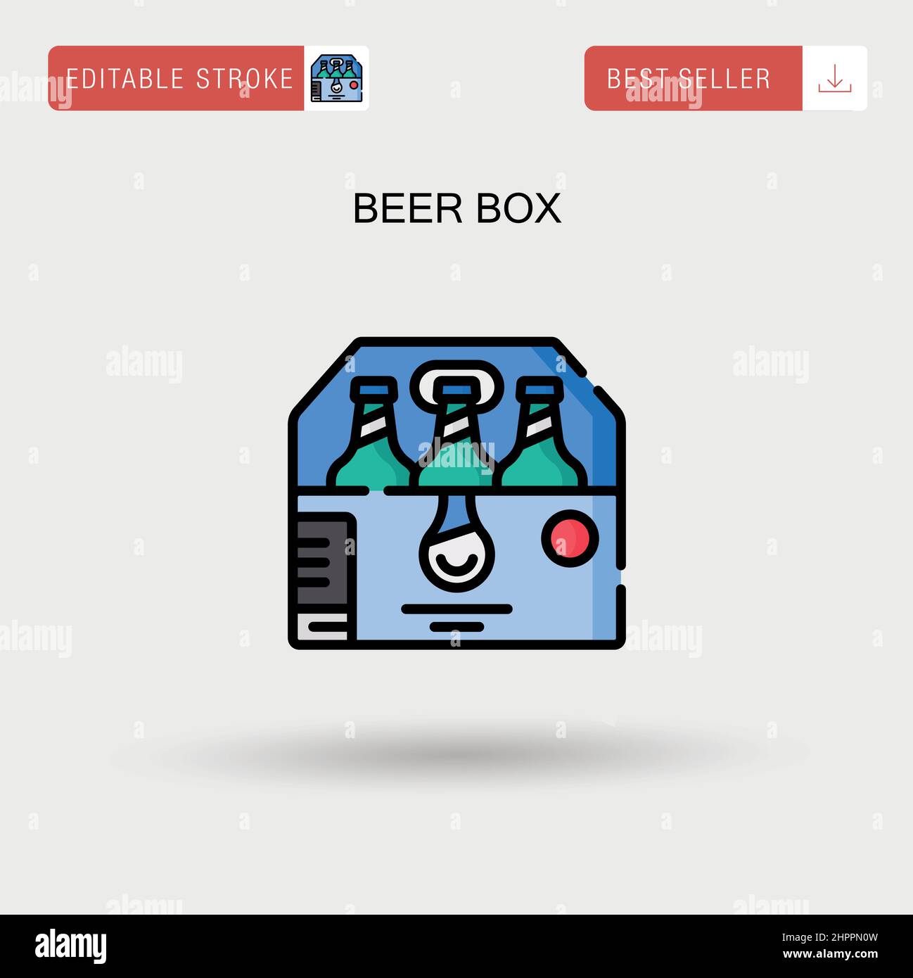 Beer box Simple vector icon Stock Vector Image & Art - Alamy