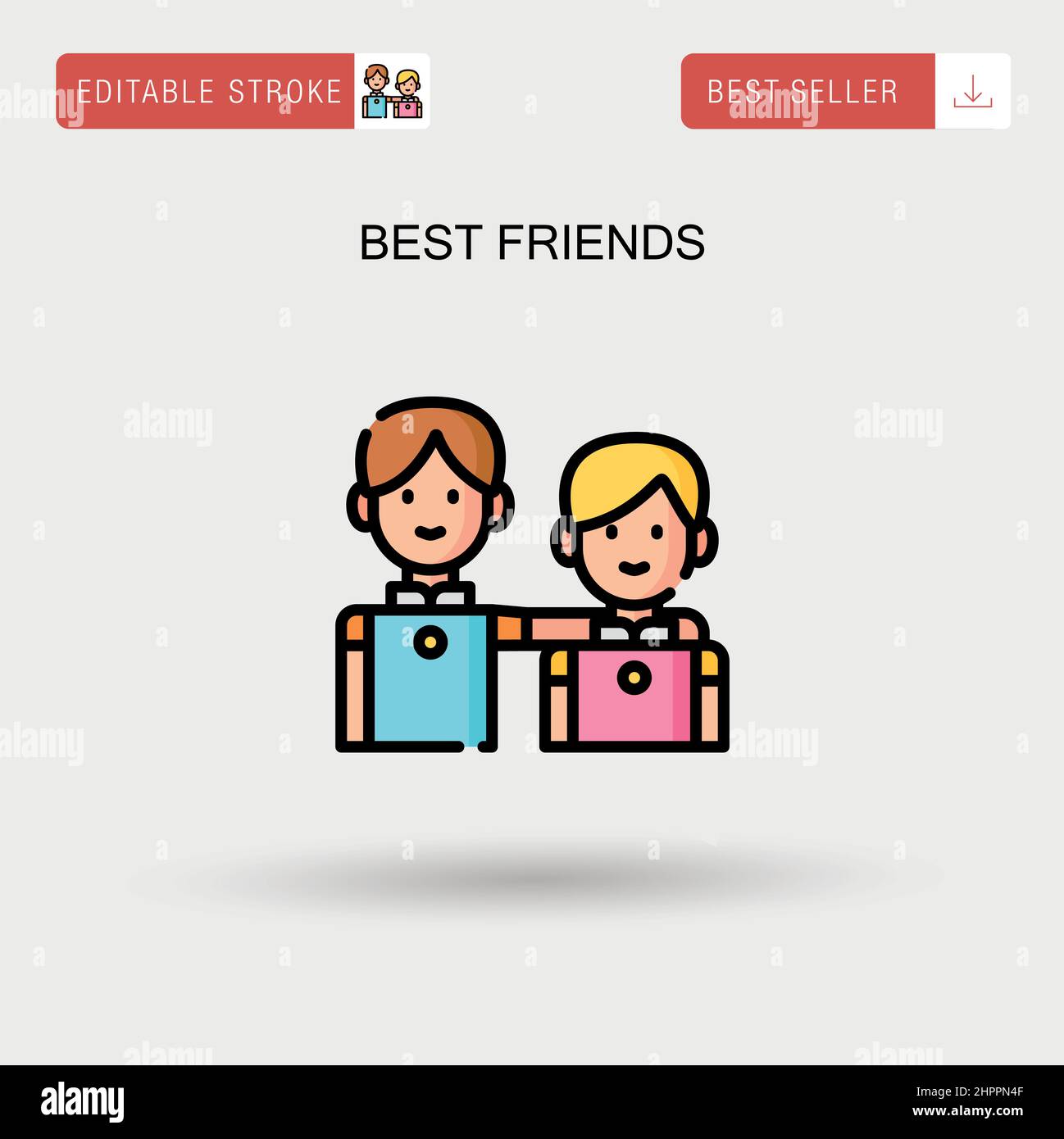 Teen girls best friends Stock Vector Images - Alamy