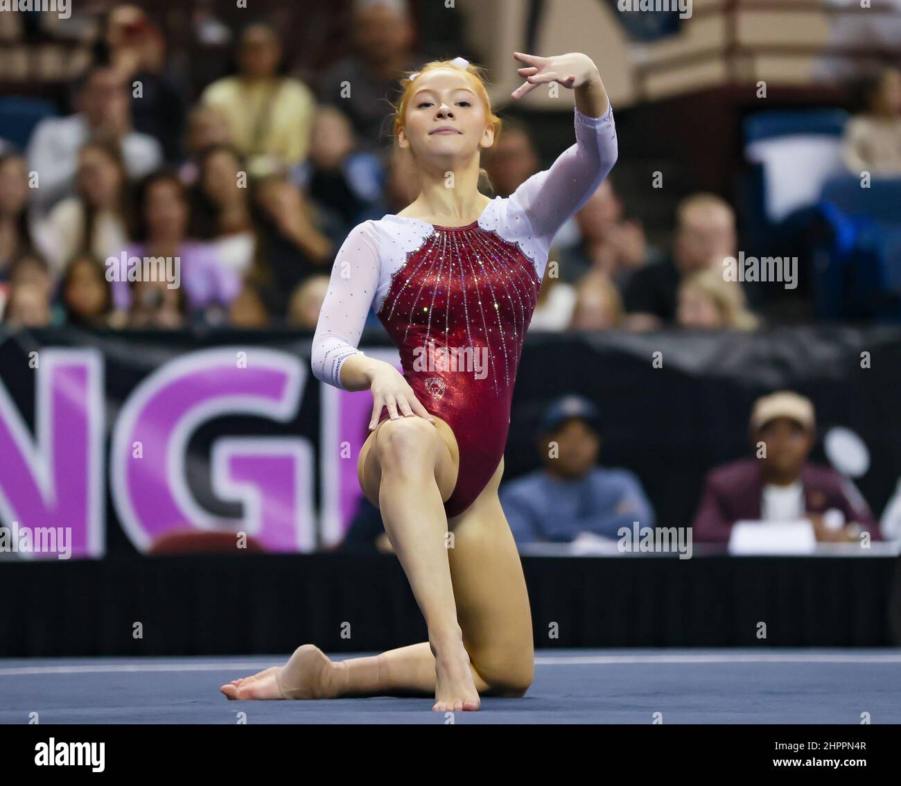 Fort Worth, TX, USA. 19th Feb, 2022. Stanford's Addie Stonecipher ...