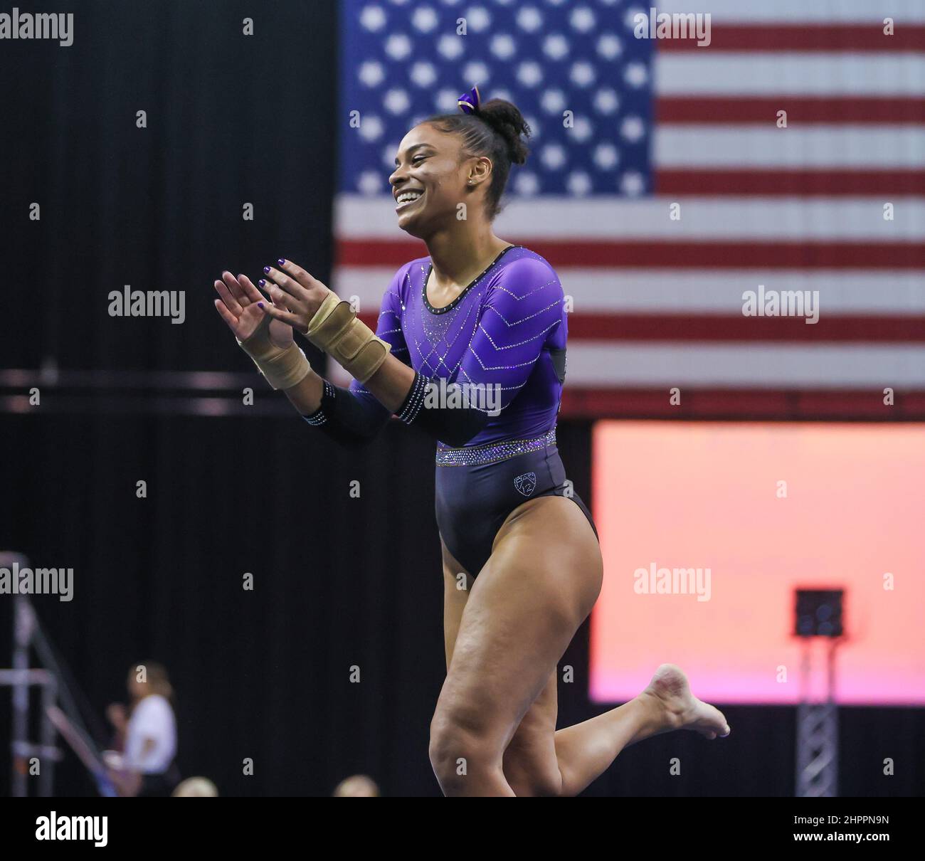Fort Worth, TX, USA. 19th Feb, 2022. Washington's Amara Cunningham ...