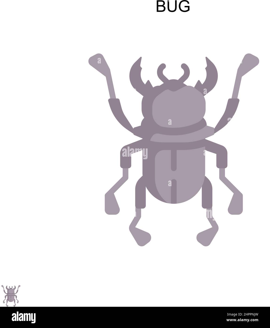 Bug Simple Vector Icon Illustration Symbol Design Template For Web Mobile Ui Element Stock